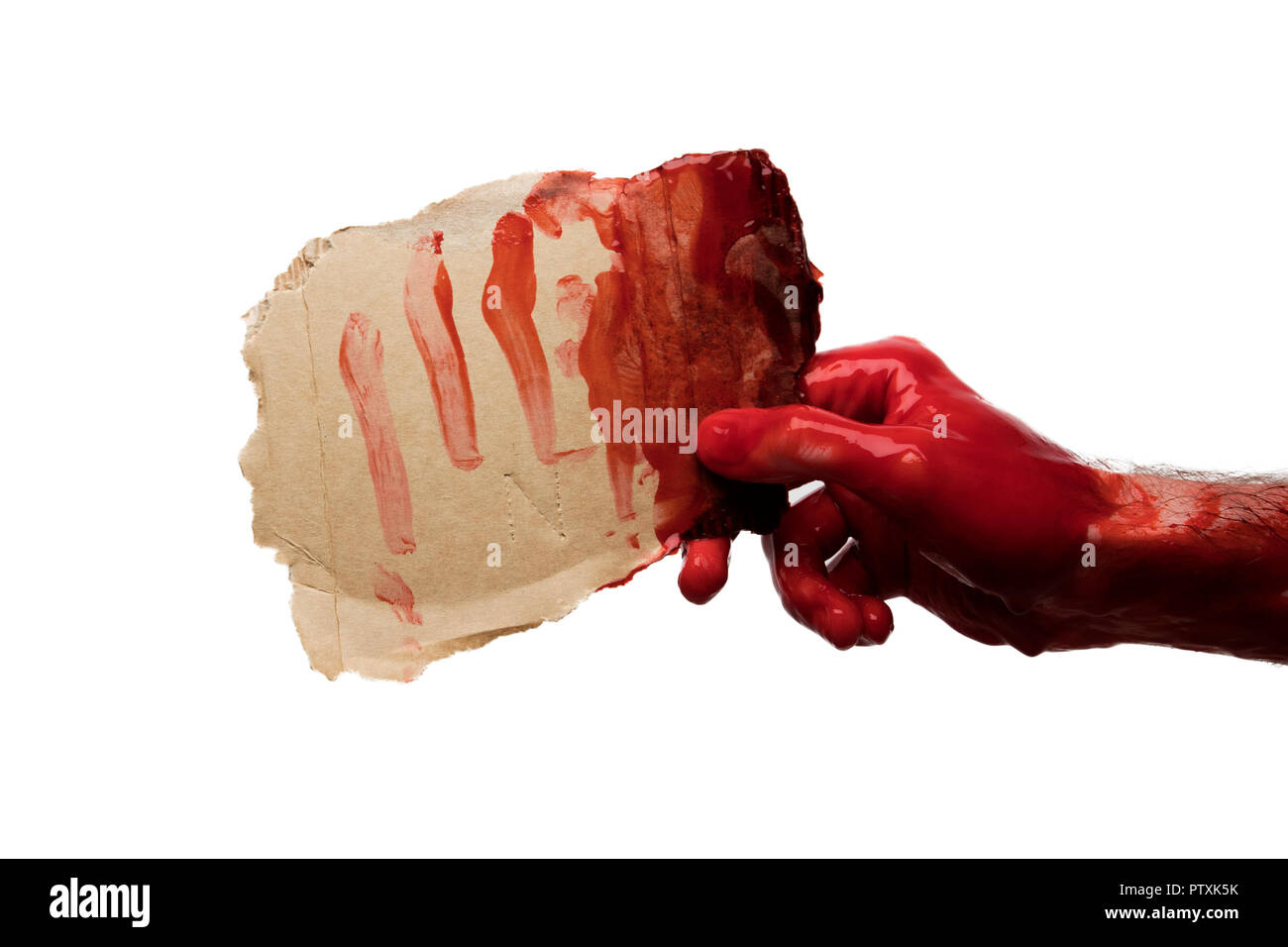 Zombie hand holding blank Cut Out Stock Images & Pictures - Alamy