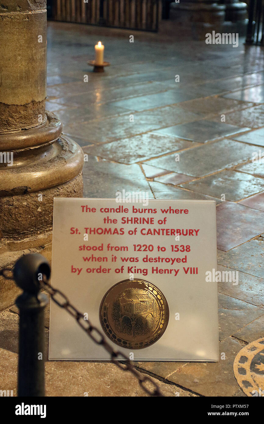 Thomas becket shrine hi-res stock photography and images - Alamy