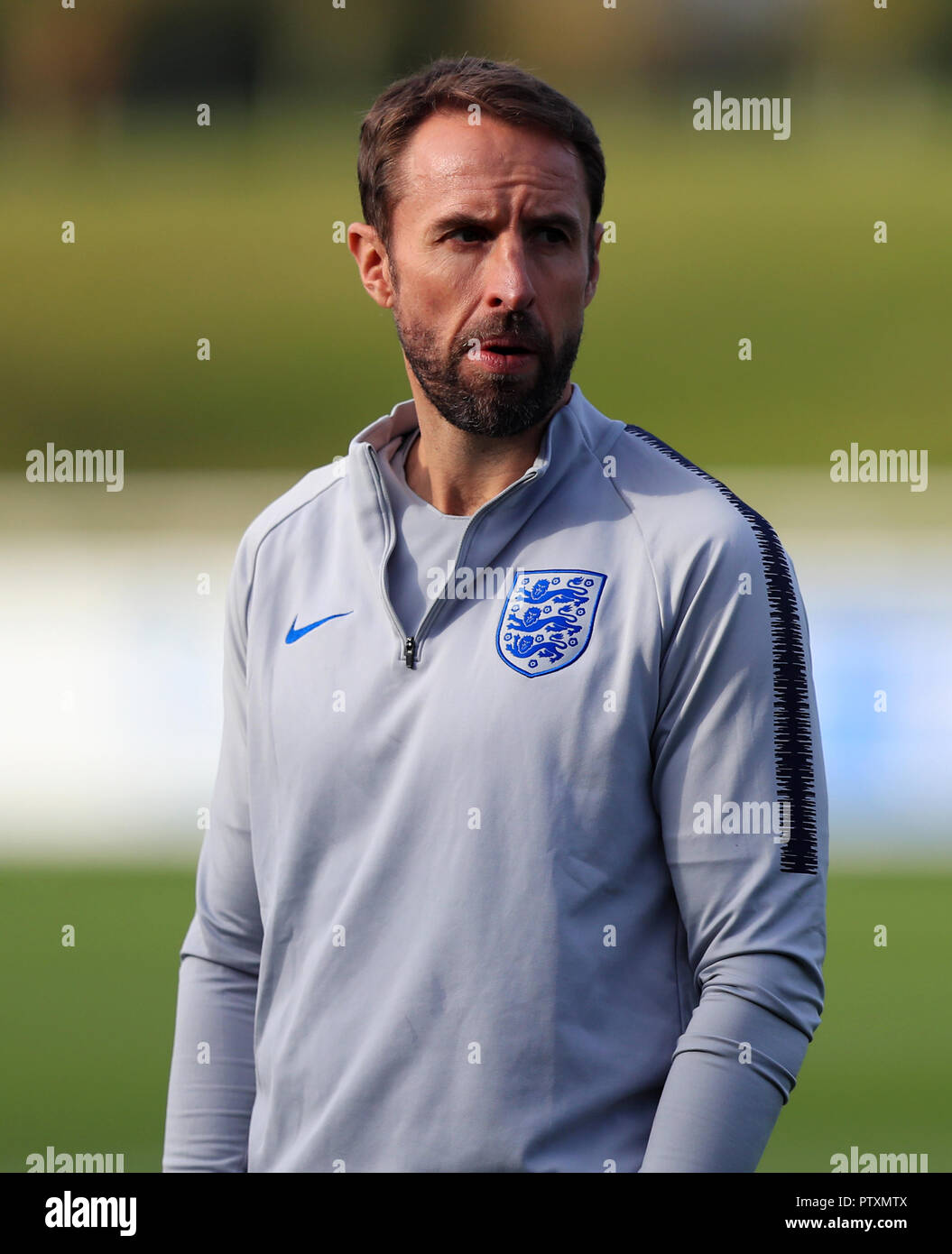 England manager Gareth Southgate during the training session at St ...