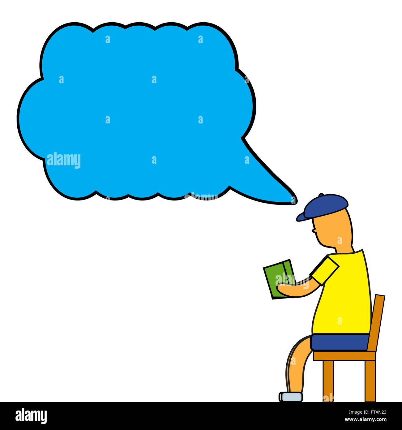 Read the book vector Stock Photo - Alamy