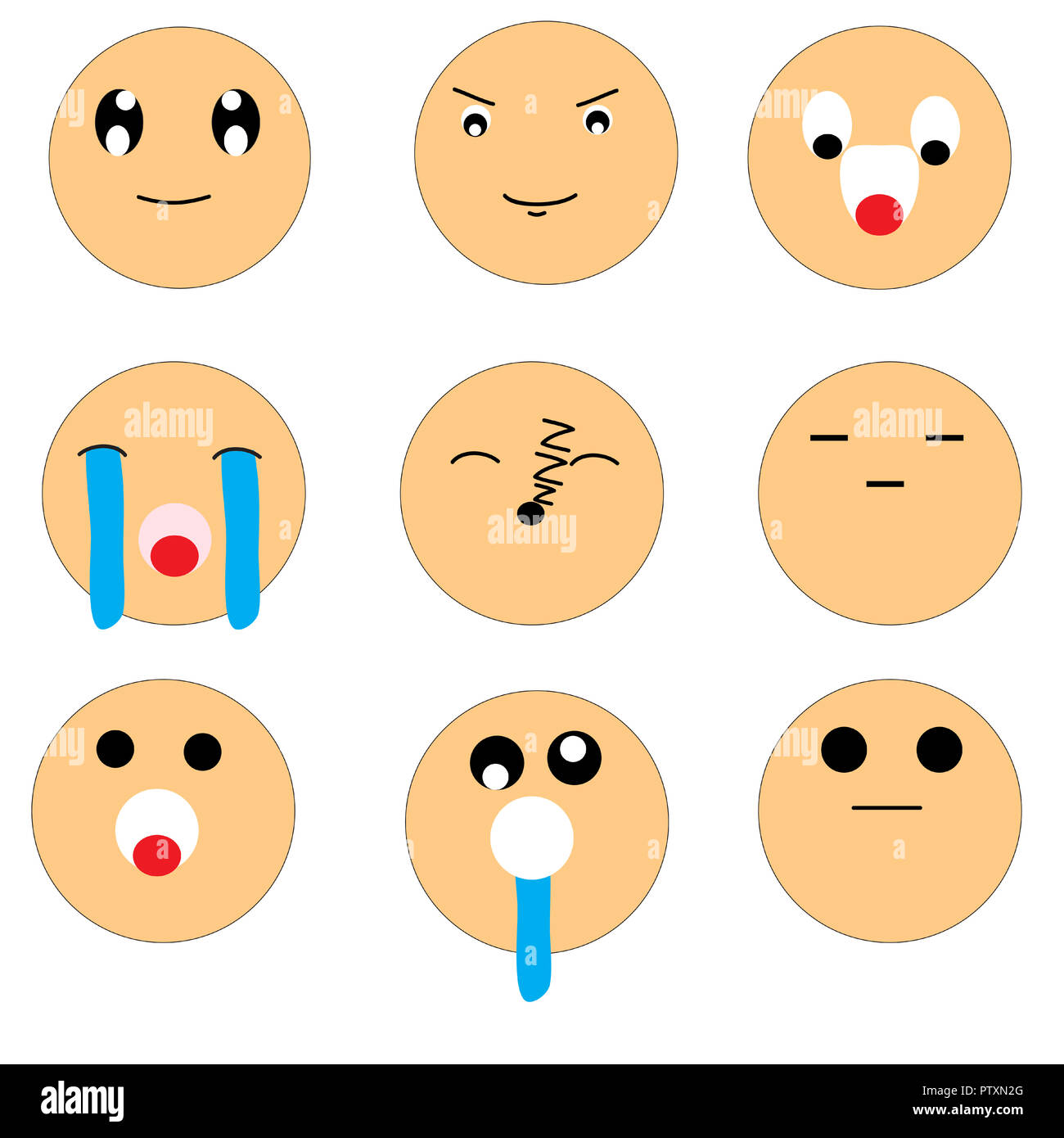 Smiley emoticon facial expression wonder hi-res stock photography and ...