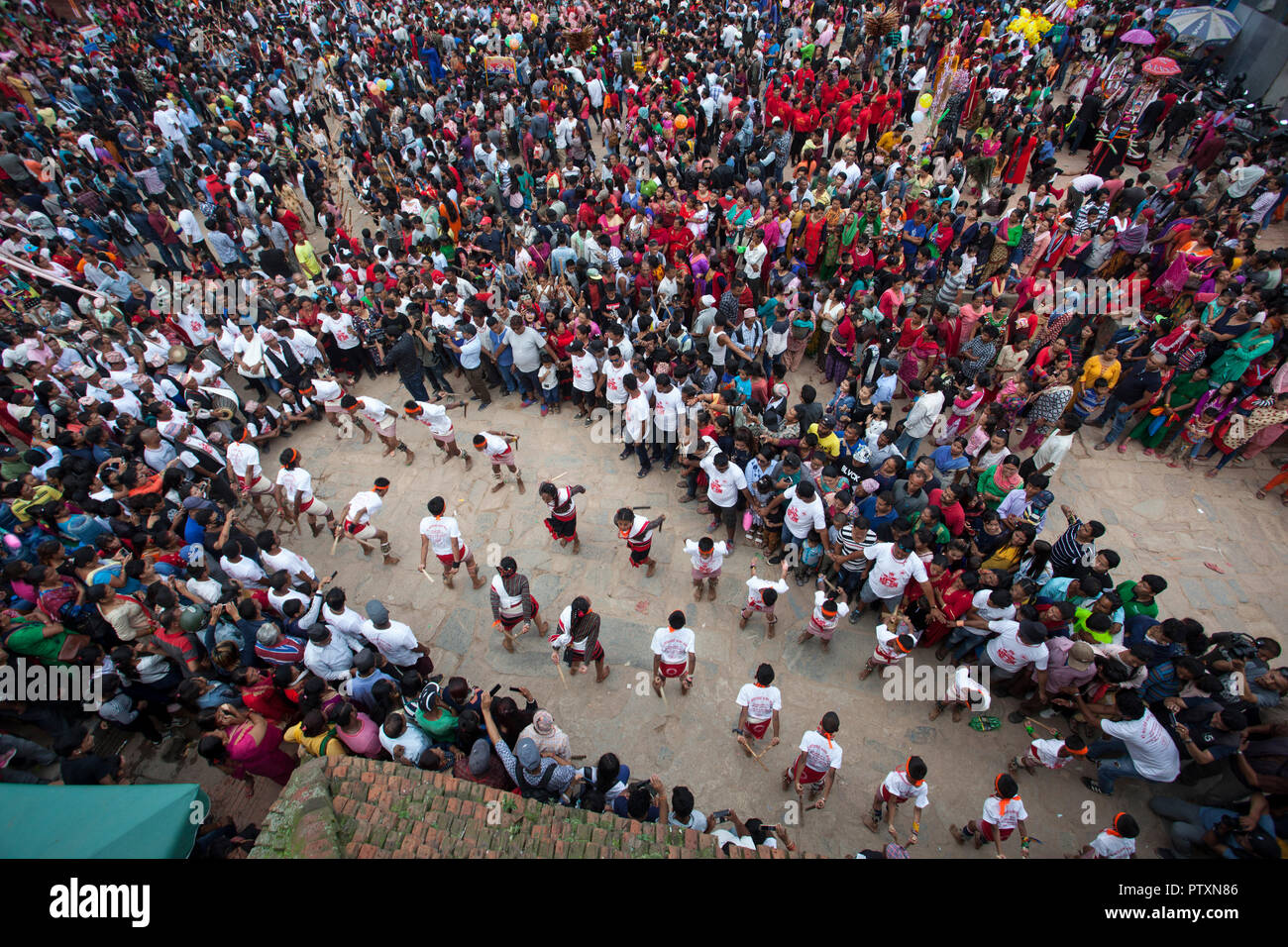 Gai Jatra (Cow festival) celebration in Bhaktapur, Nepal. The festival ...