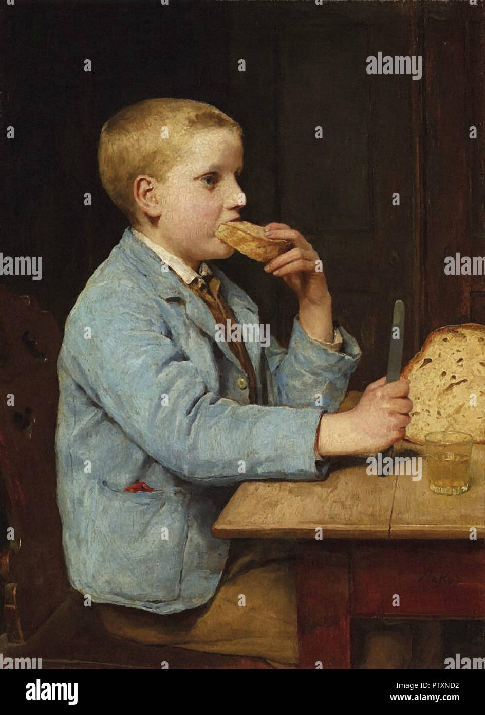 Anker Albert - Knabe Beim Znücni Stock Photo - Alamy