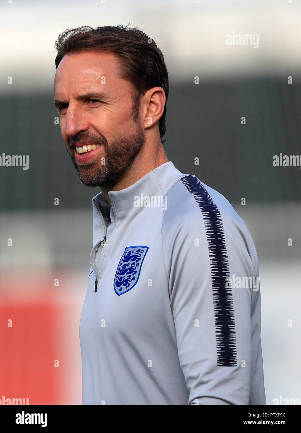England manager Gareth Southgate during the training session at St ...