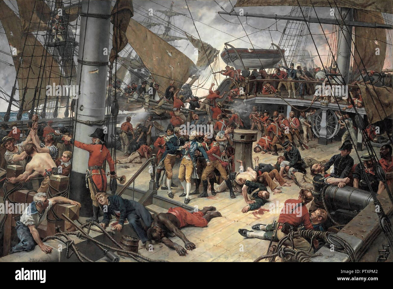 Jazet Paul Léon - the Death of Lord Nelson 1 Stock Photo - Alamy