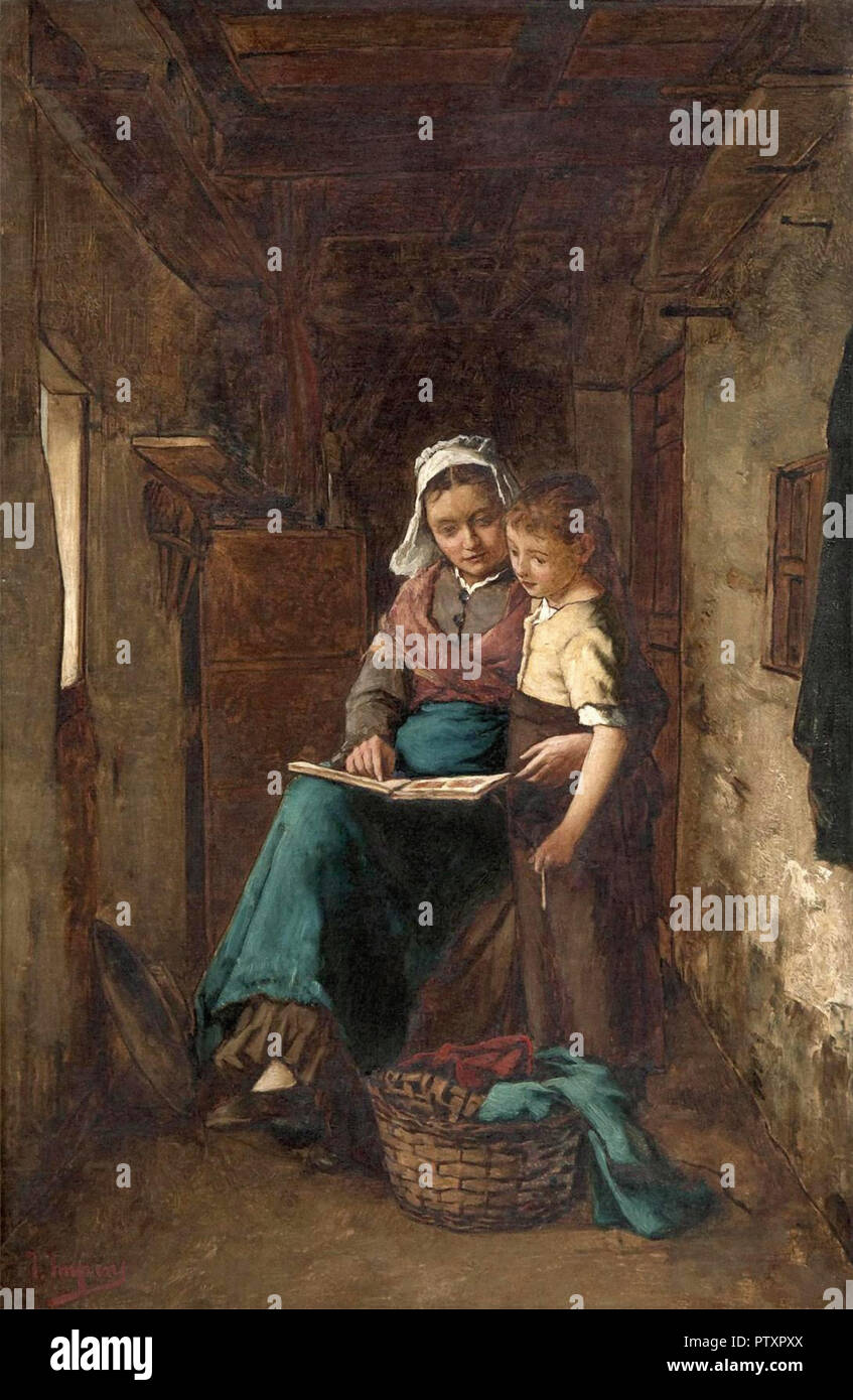 Impens Josse - De Eerste Les Stock Photo - Alamy