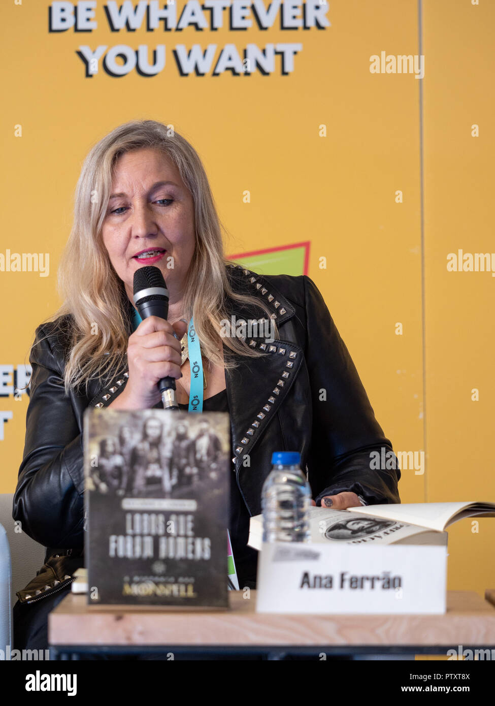 Alges, PORTUGAL: Ana Ferrao, journalist and music writer, and Ricardo S ...