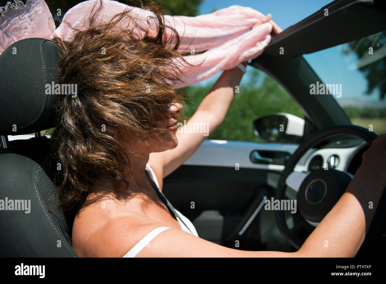 Convertible on pacific coast highway hi-res stock photography and ...