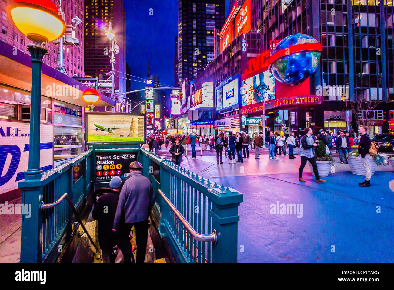 Times Square Theater District Manhattan New York, New York, USA Stock ...