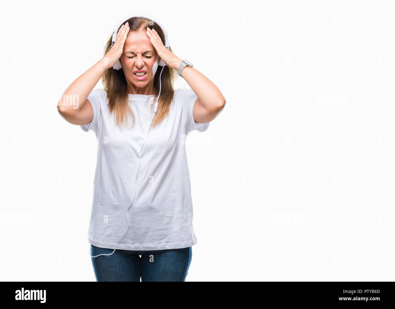 Worried senior hispanic woman Cut Out Stock Images & Pictures - Alamy