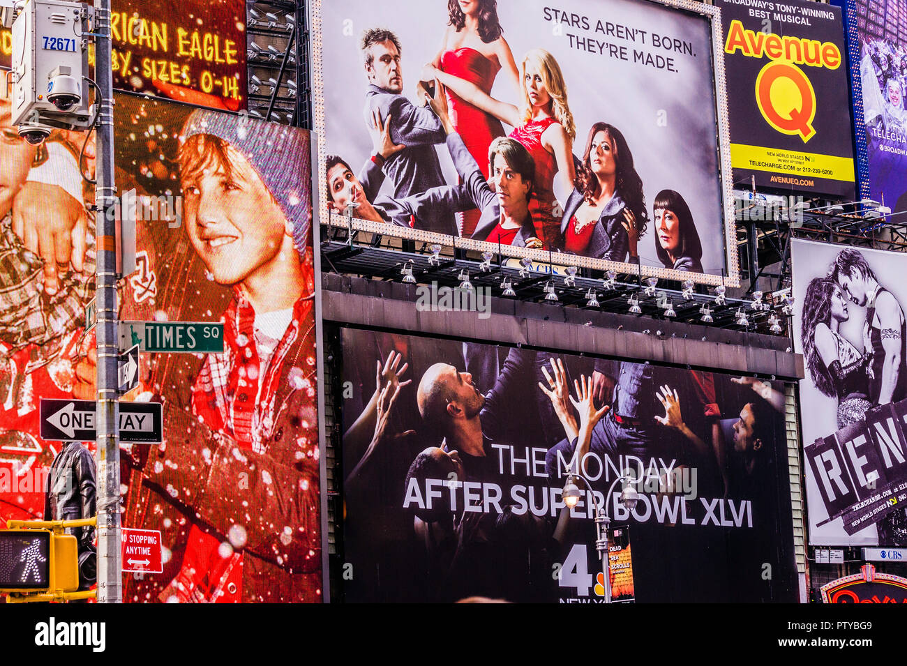 Times Square Theater District Manhattan New York, New York, USA Stock ...