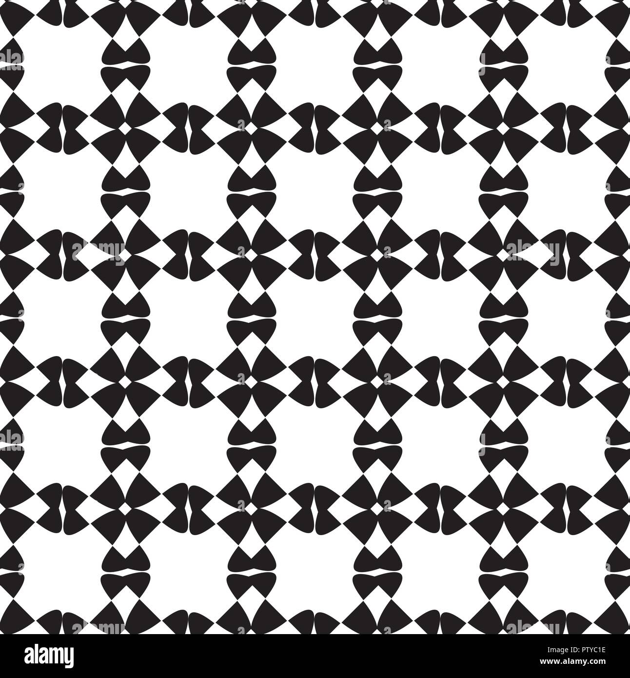 Vector seamless pattern. Black and white Repeating geometric pattern Stock Vector Image & Art ...