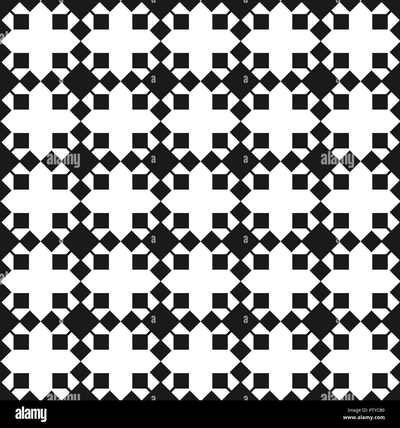 Vector seamless pattern. Black and white Repeating geometric square pattern Stock Vector Image ...