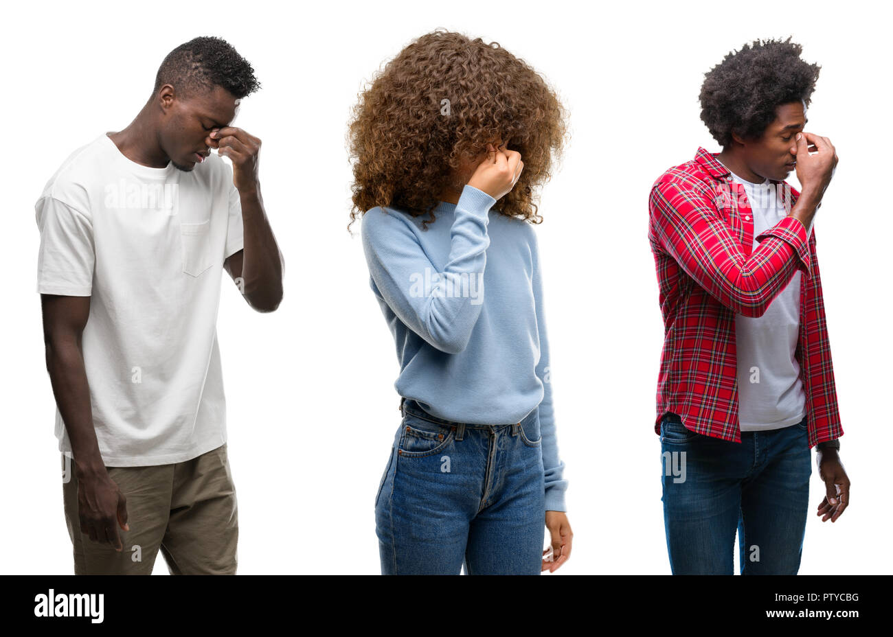 Collage of african american group of people over isolated background ...