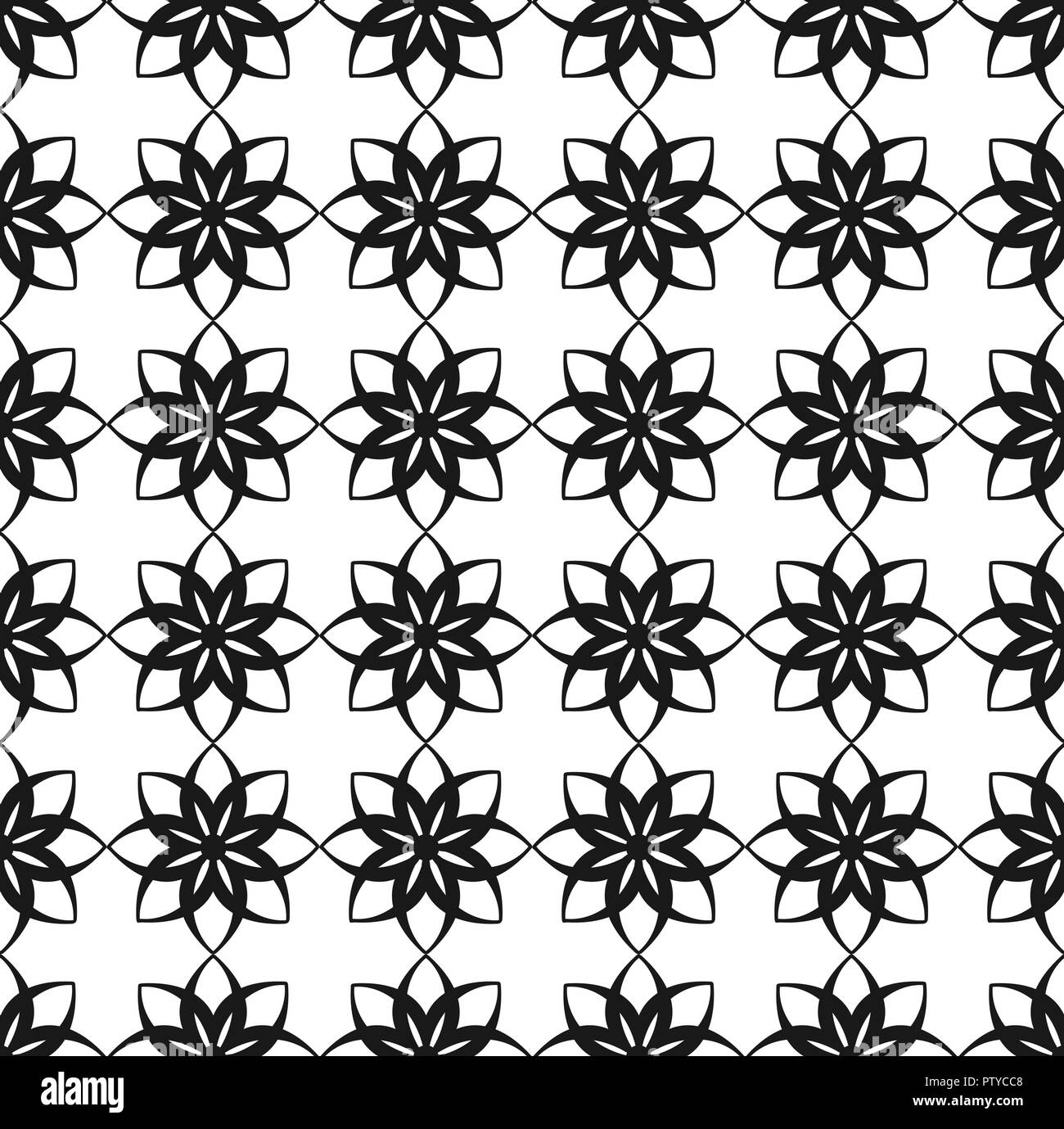 Vector Seamless Pattern Black And White Repeating Geometric Pattern Stock Vector Image And Art