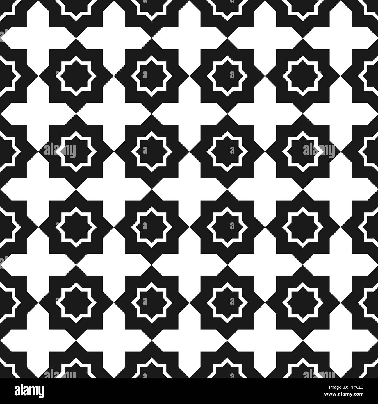 Vector seamless pattern. Black and white Repeating geometric square pattern Stock Vector Image ...