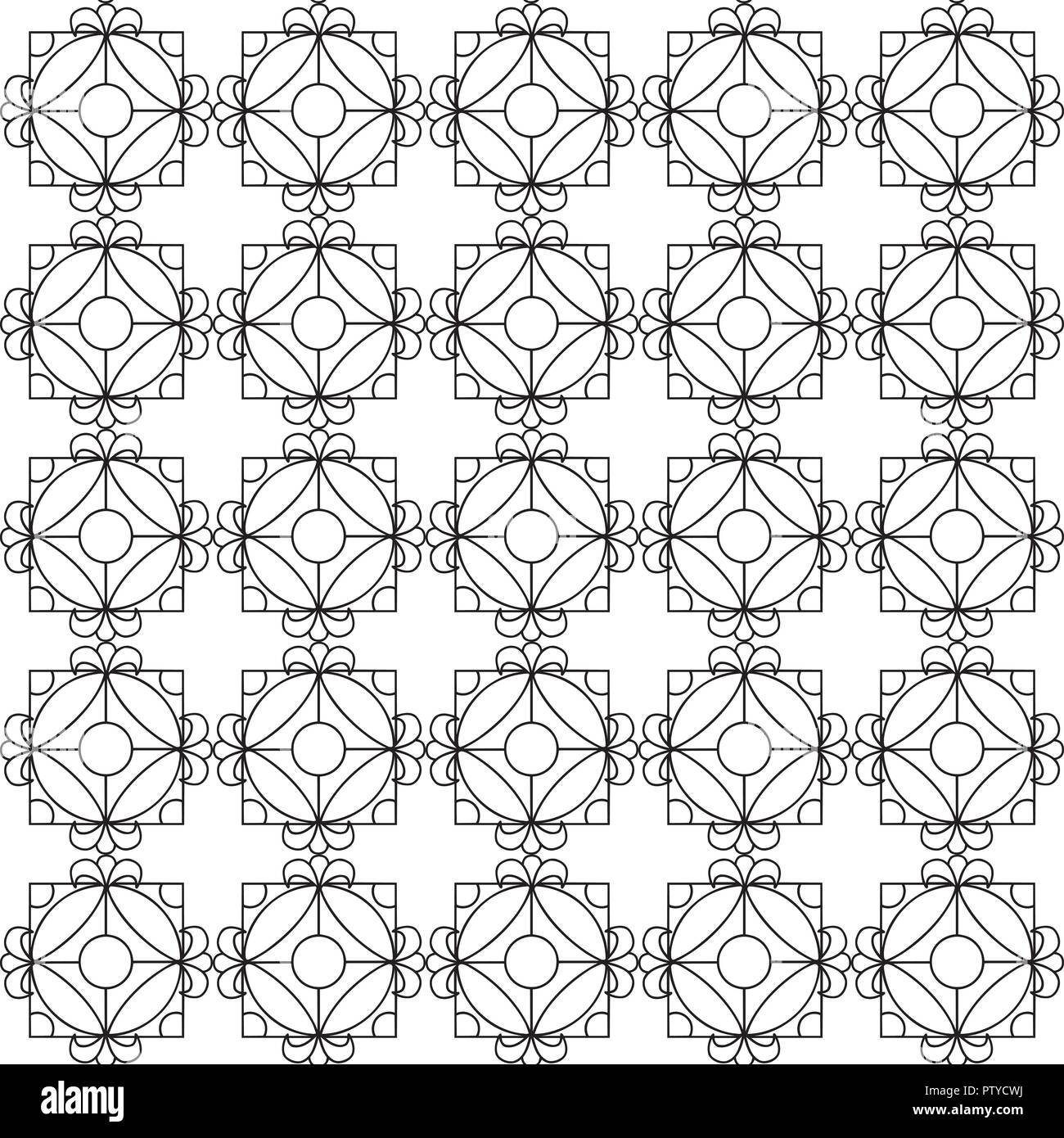 Vector seamless pattern. Black and white Repeating geometric square pattern Stock Vector Image ...