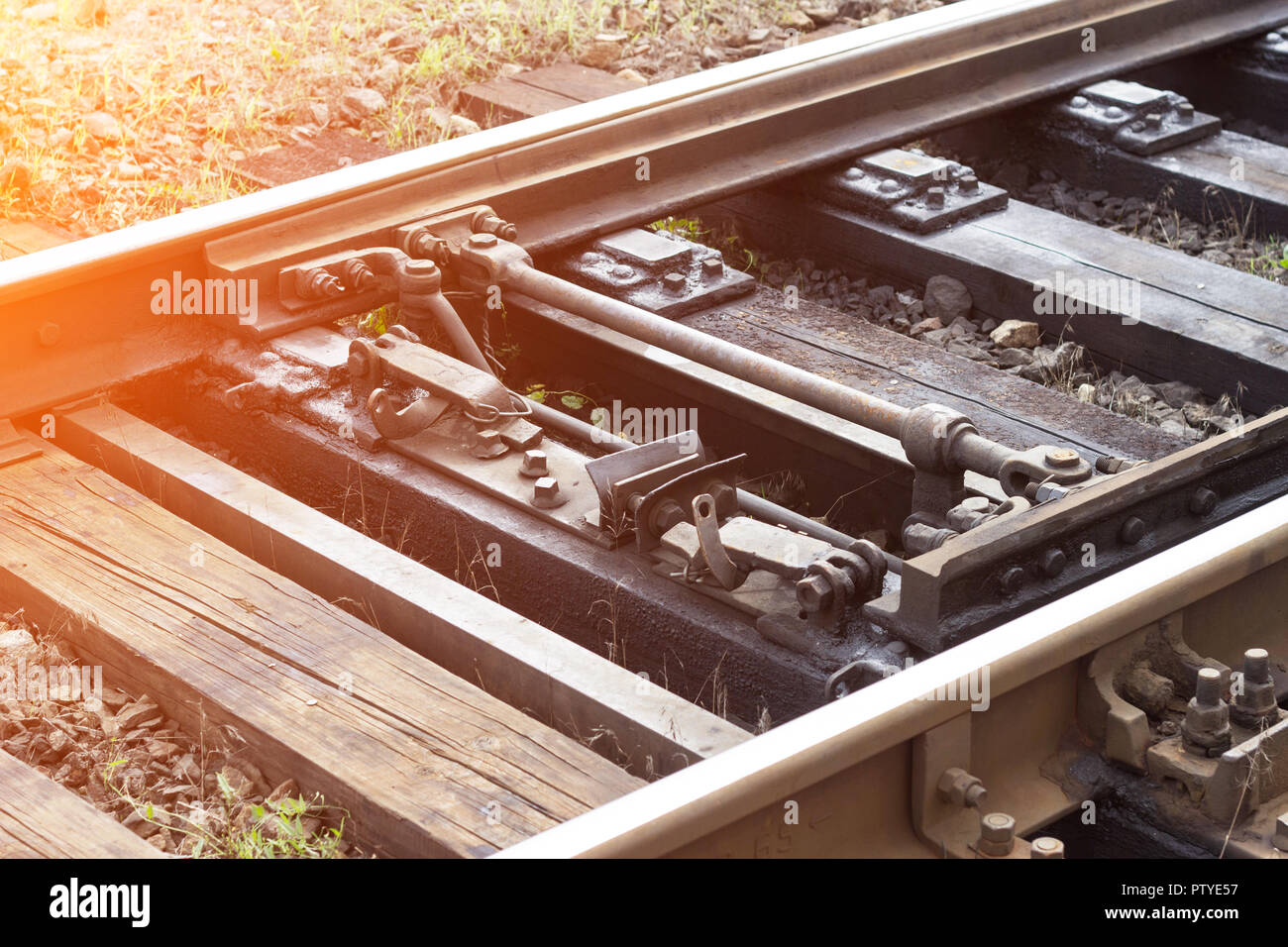 Old Railroad Track Switch Stock Photos & Old Railroad Track Switch ...