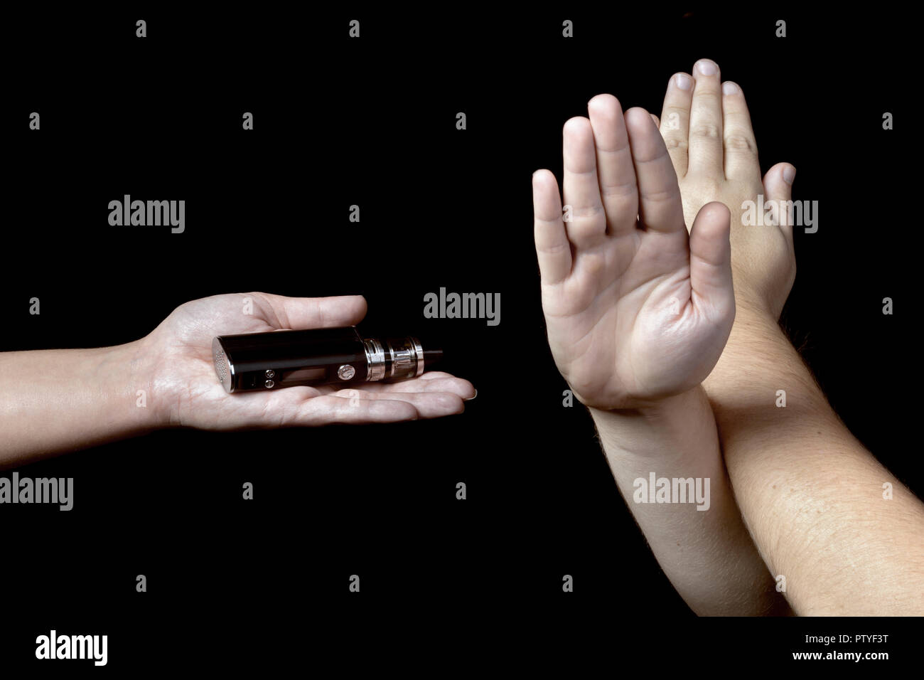 Hand offering vape cigarette hi-res stock photography and images - Alamy