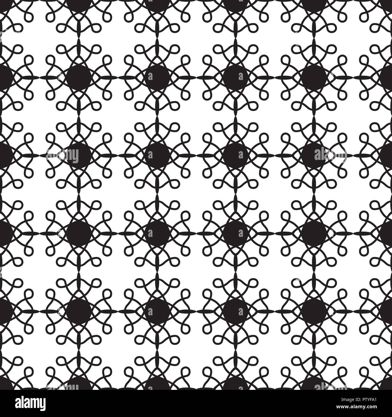 Vector Seamless Pattern Black And White Repeating Swirl Pattern Stock Vector Image And Art Alamy