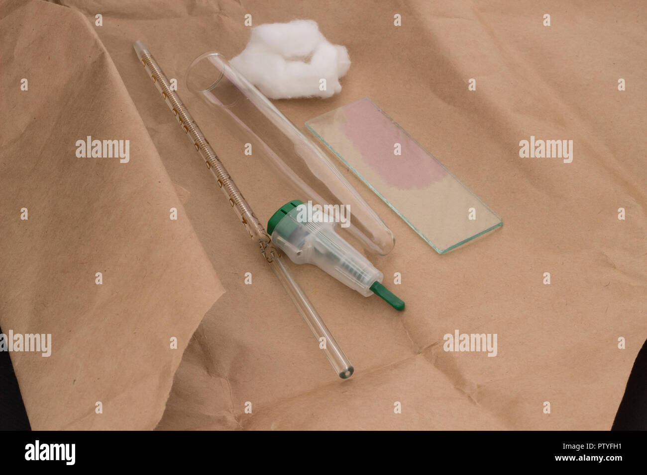 Finger blood collection set Stock Photo - Alamy