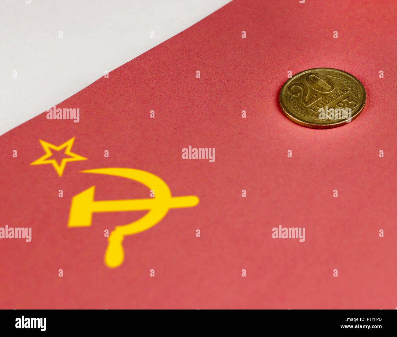 Soviet money against the background of the ussr flag Stock Photo - Alamy