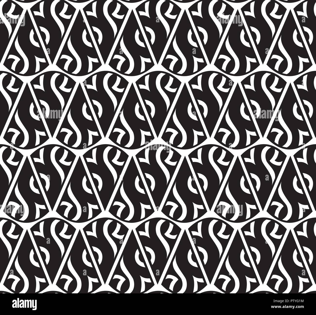 Vector Seamless Pattern Black And White Repeating Geometric Pattern Stock Vector Image And Art