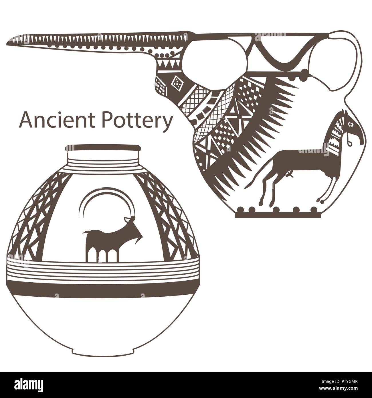 Ancient Pottery Vector Stock Vector Image & Art - Alamy