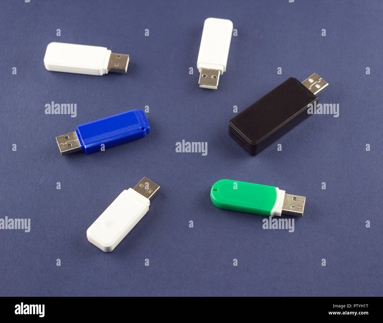 Blue flash drive icon hi-res stock photography and images - Alamy