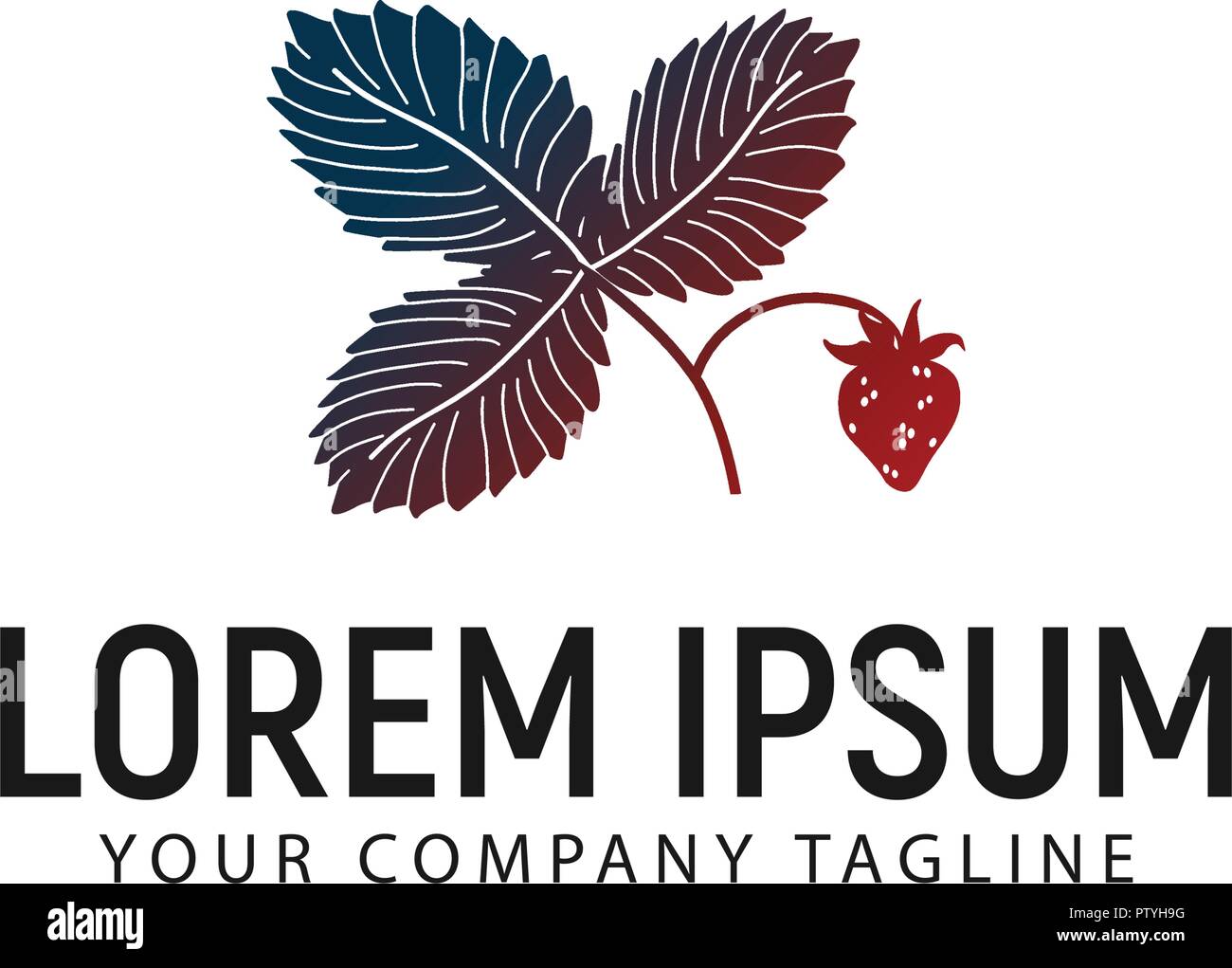 strawberry logo design concept template Stock Vector Image & Art - Alamy