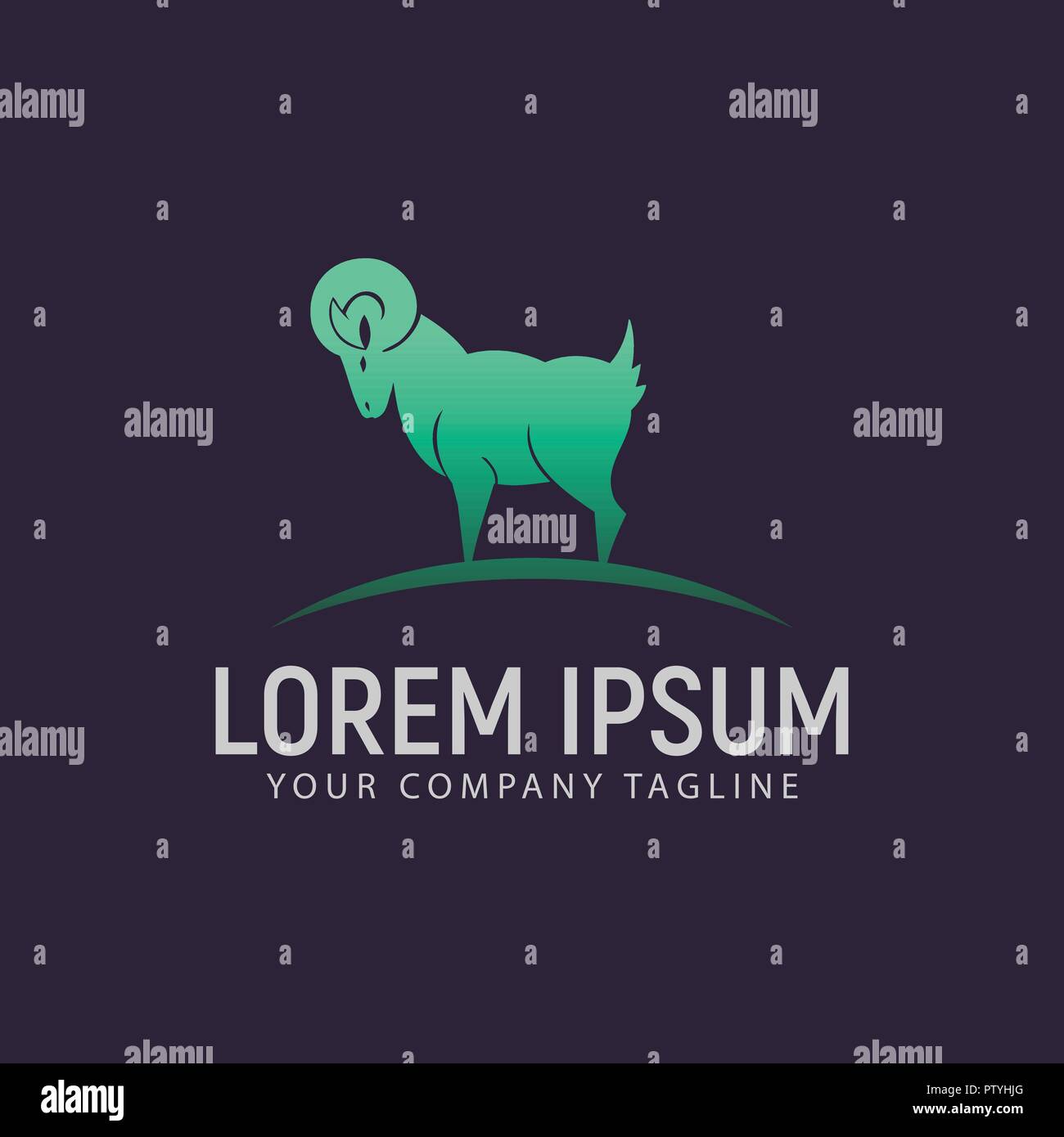 goat logo design concept template Stock Vector Image & Art - Alamy