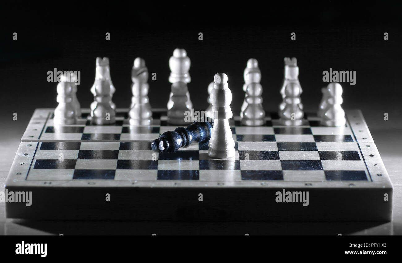 chess composition on the Board.the concept of victory Stock Photo - Alamy