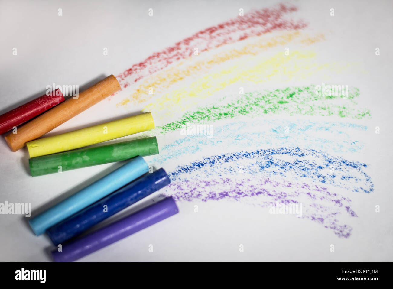 ulticolored crayons for drawing.isolated on a white background Stock ...