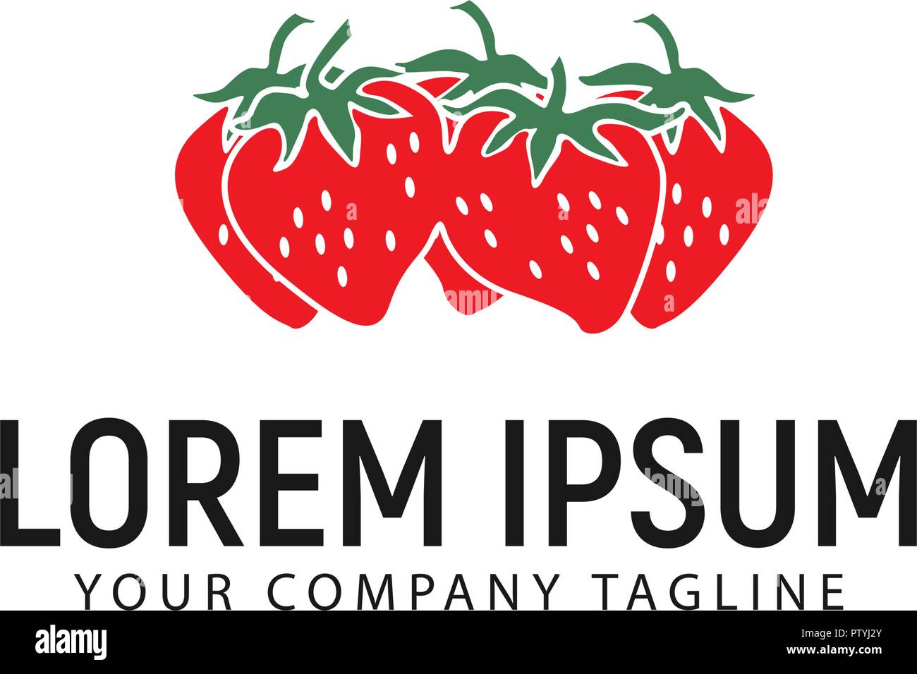 strawberry logo design concept template Stock Vector Image & Art - Alamy