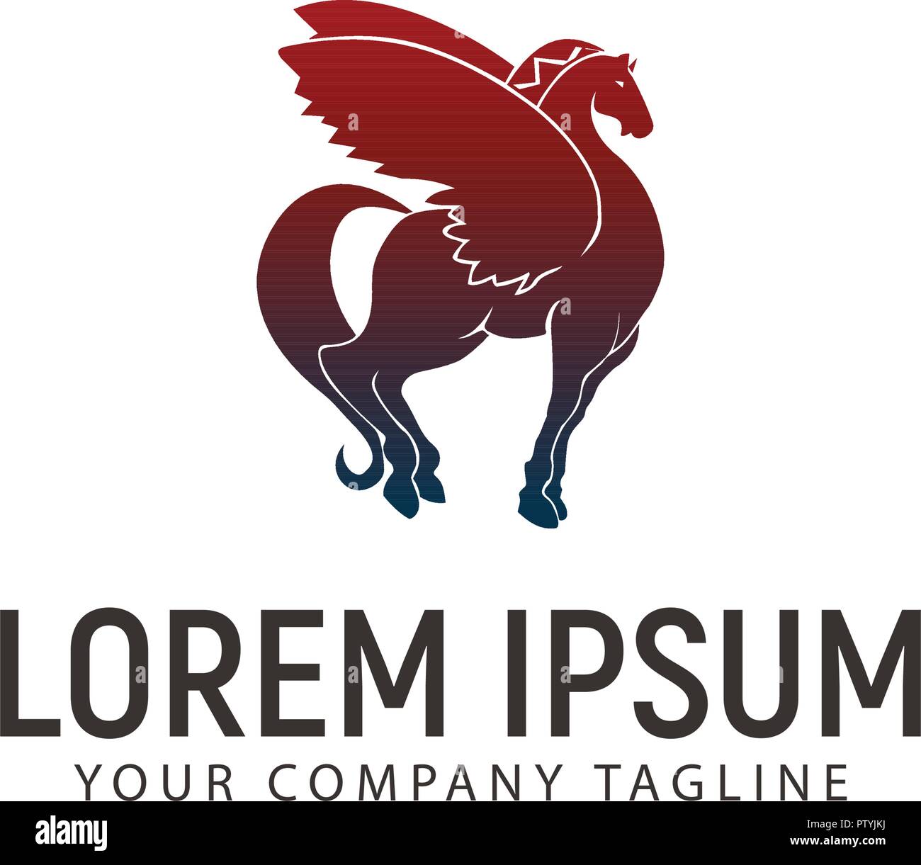 Red Flying Horse Logo