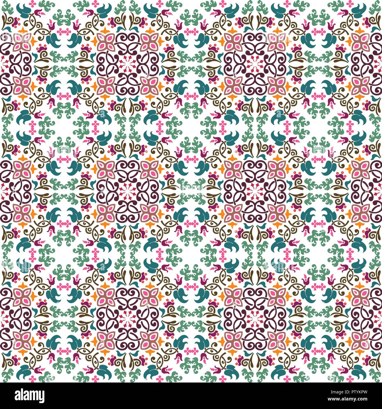seamless floral pattern with smooth color background Stock Vector Image ...