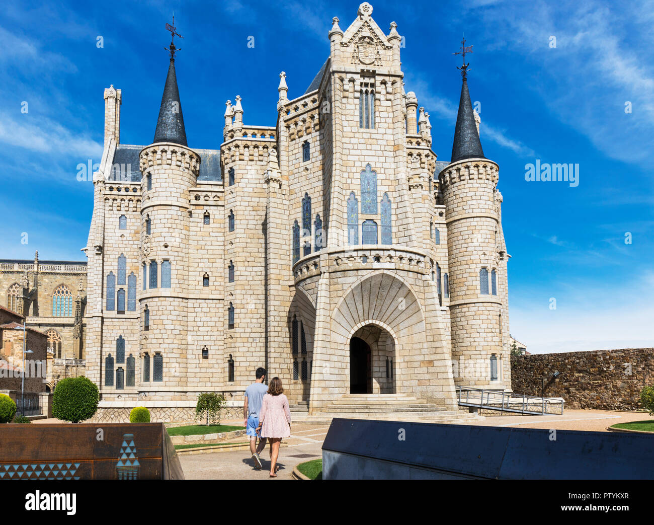 Astorga, Leon Province, Castile and Leon, Spain. The Episcopal Palace ...
