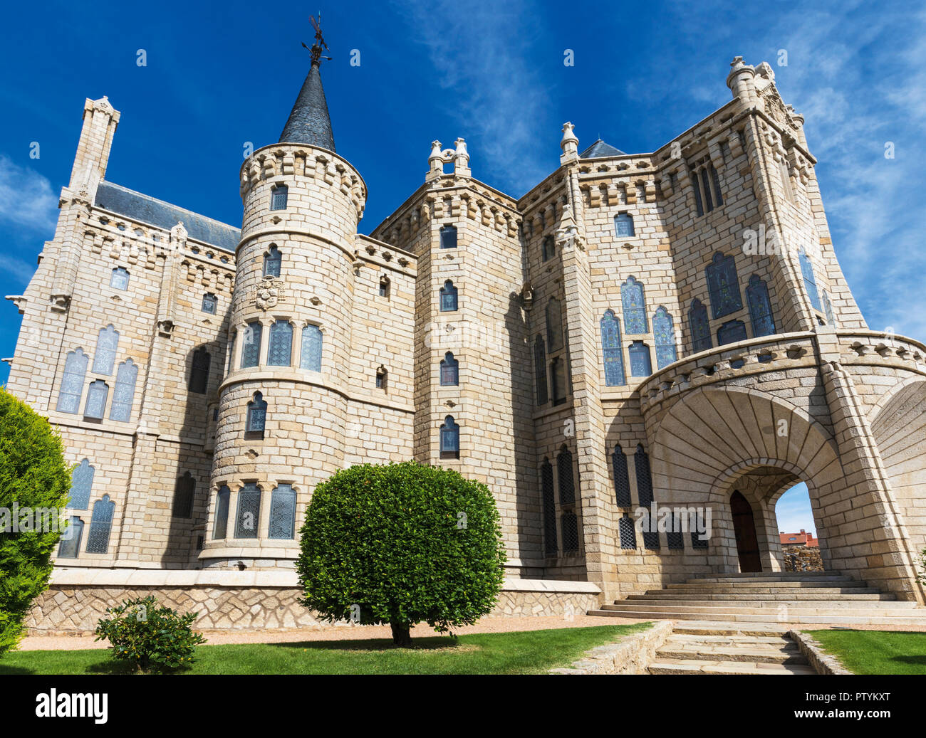 Astorga, Leon Province, Castile and Leon, Spain. The Episcopal Palace ...