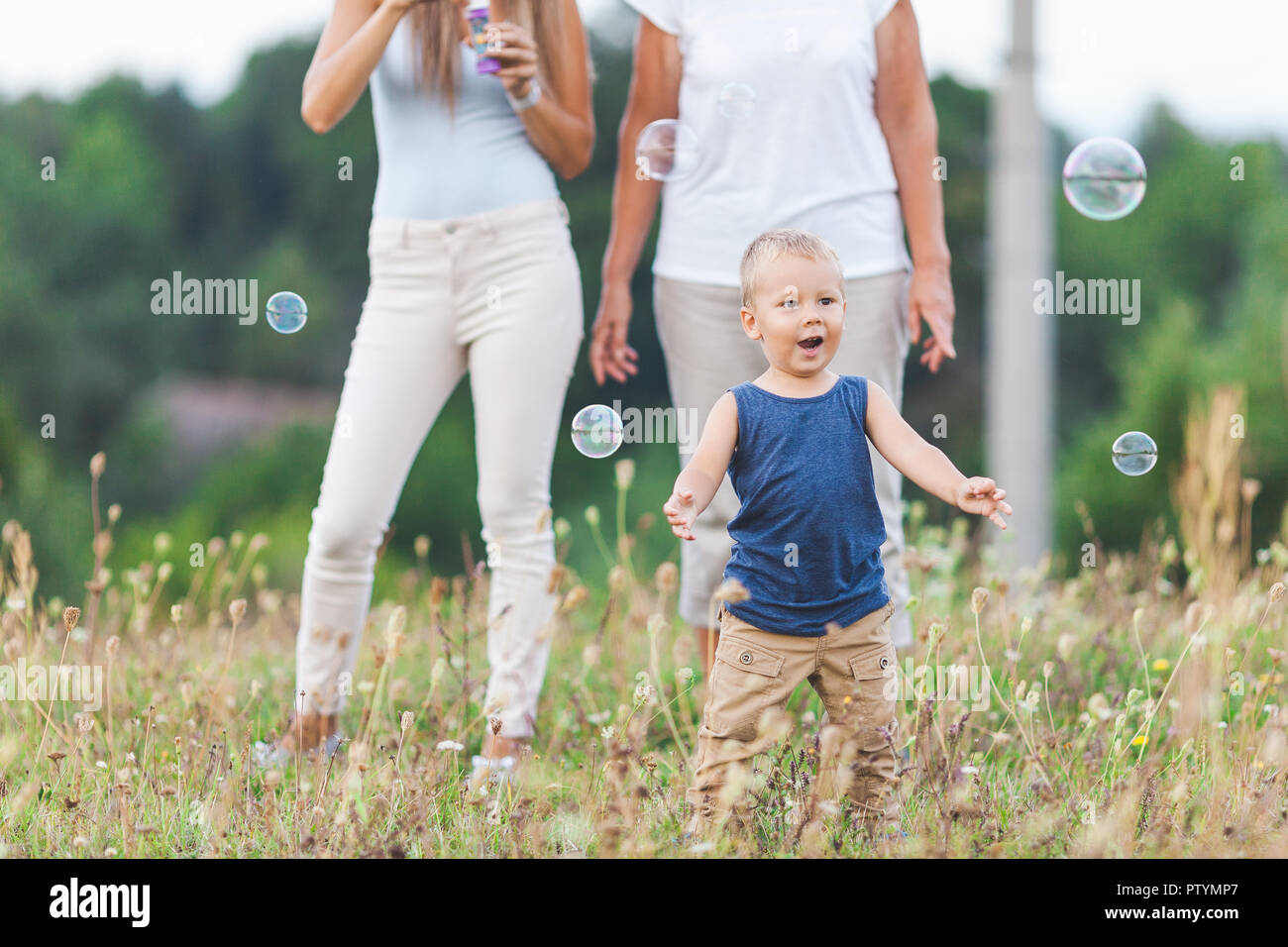 Baby Blowing Bubbles High Resolution Stock Photography and Images - Alamy
