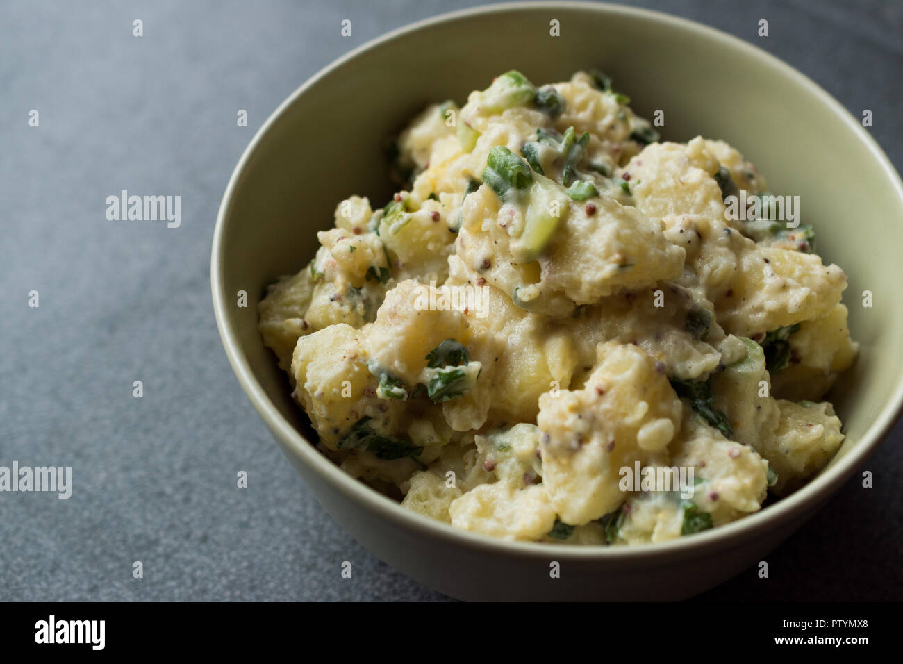Traditional German Style Potato Salad with Mayonnaise and Mustard Seeds ...