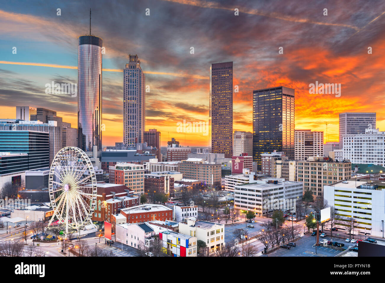 Atlanta, Georgia, USA downtown skyline at dawn Stock Photo - Alamy