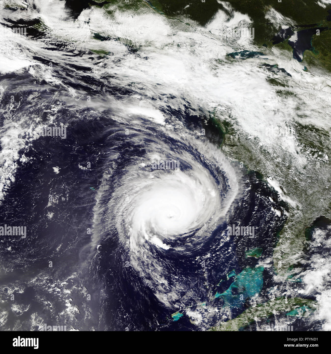 Typhoon from space. Satellite view. Elements of this image furnished by ...