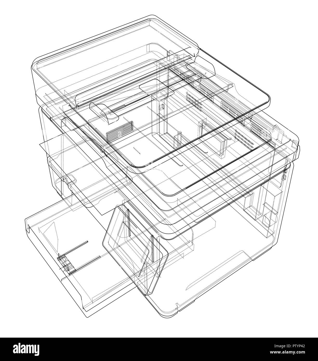 Printer concept. Vector Stock Vector Image & Art - Alamy