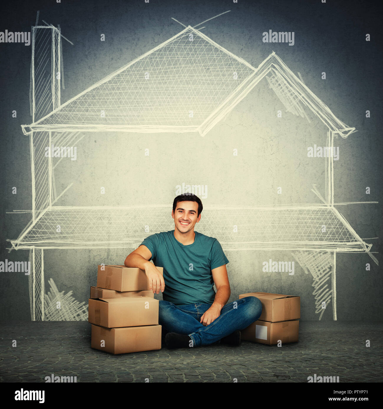 Man boxes hi-res stock photography and images - Alamy