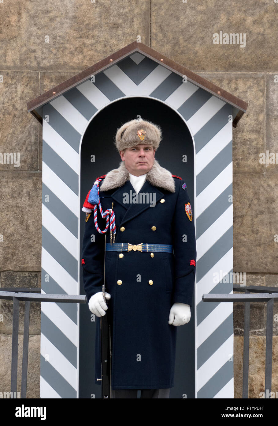 Sentry guard of the armed forces of the Czech Republic at the Prague ...