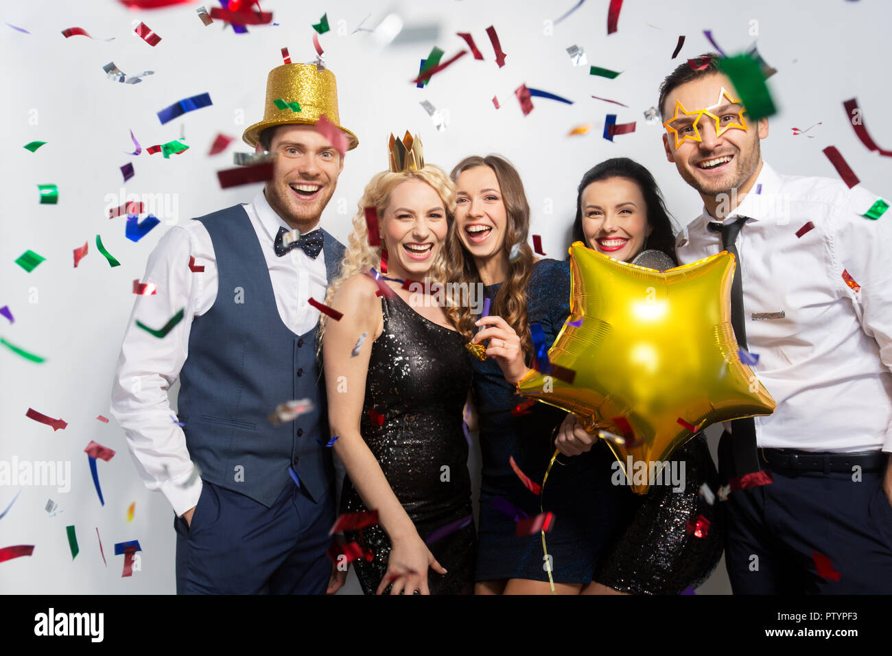 Celebration confetti friends hi-res stock photography and images - Alamy