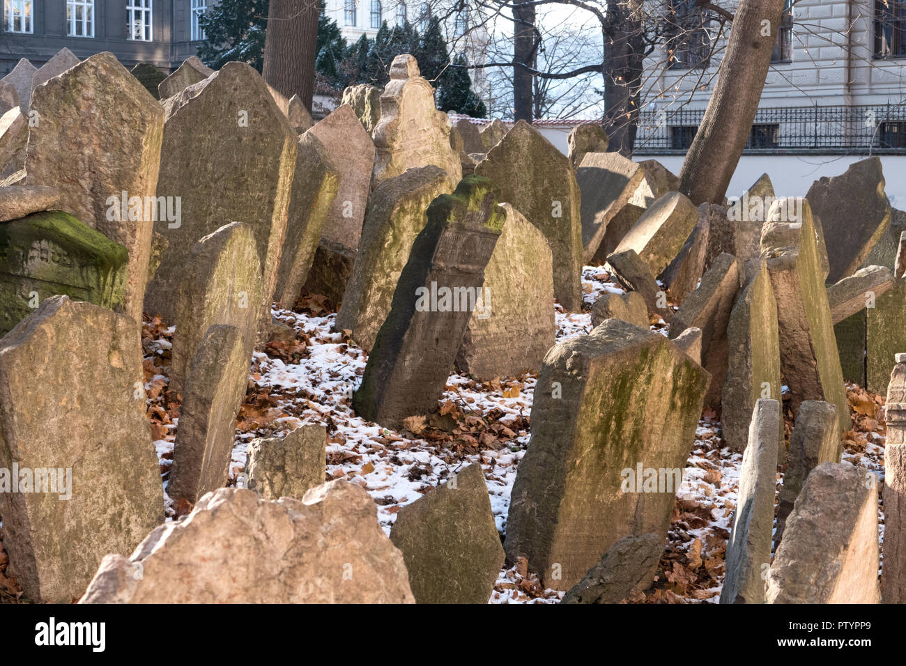 Old Jewish Cemetery in Prague Czech Republic. An important Jewish ...