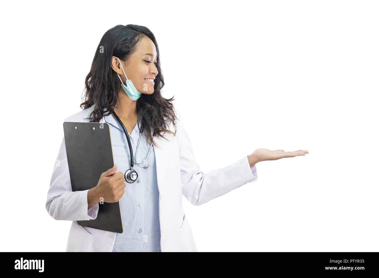 Expressive young female doctor hi-res stock photography and images - Alamy