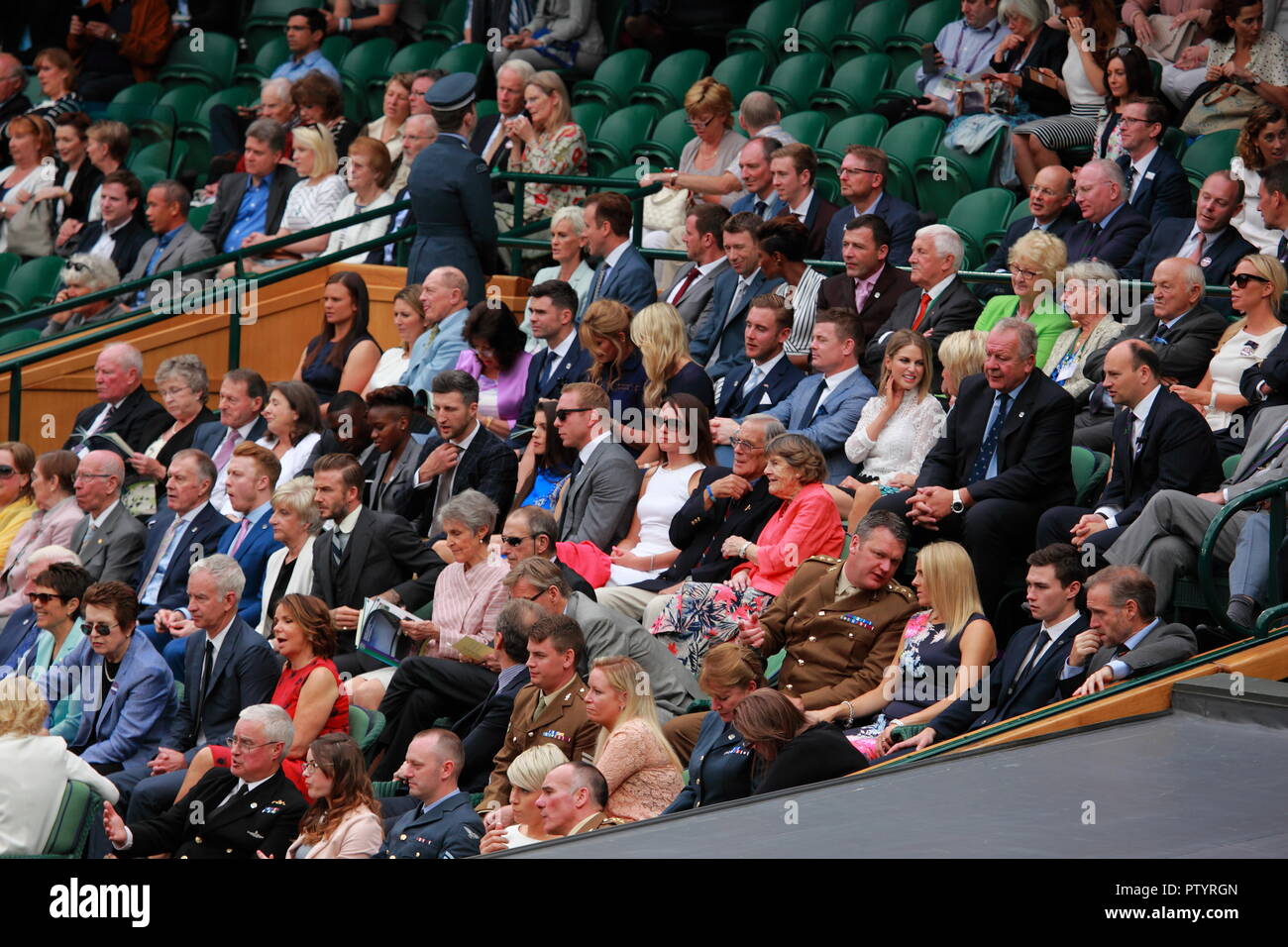 View of Royal Box at Wimbledon, on central court, 2nd of July 2016 ...
