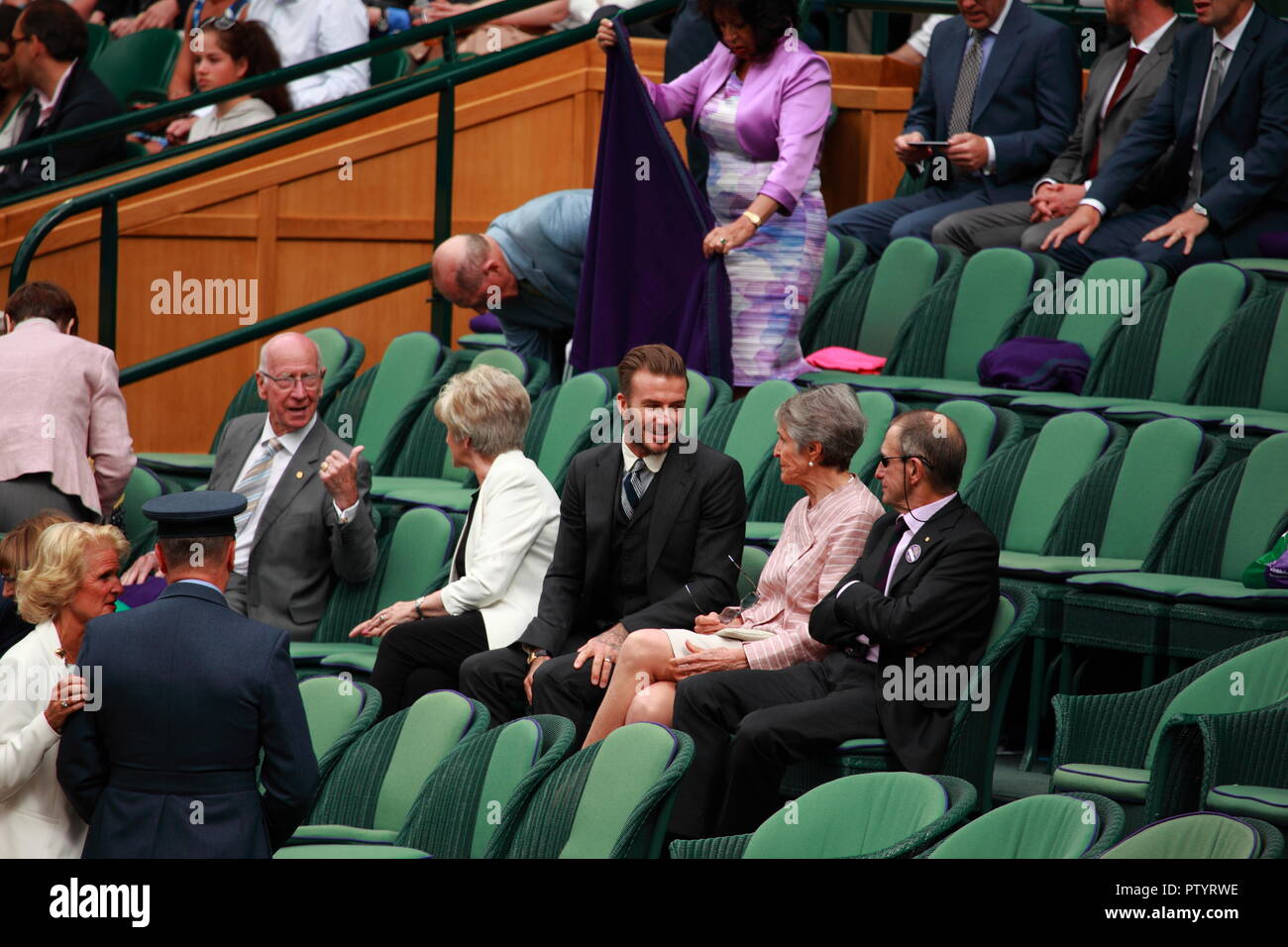 View of Royal Box at Wimbledon, on central court, 2nd of July 2016 ...